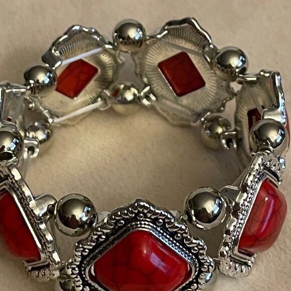 Honey Breeze Boutique | Jewelry | Western Stretch Red Diamond Bracelet ...